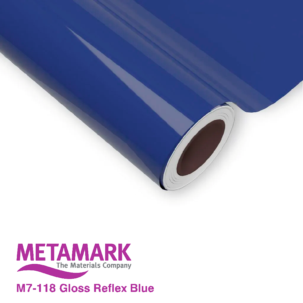 1220mm Metamark M7-118 Reflex Blue Gloss Vinyl | Safety-Label.co.uk