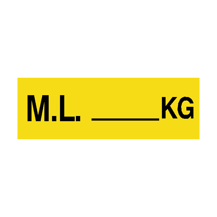Maximum Load Sign Kg Yellow | Safety-Label.co.uk