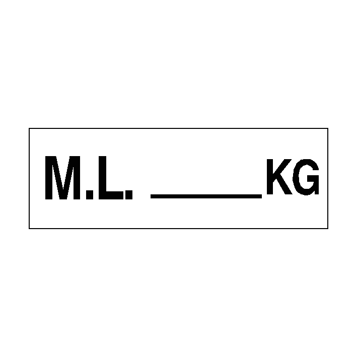 Maximum Load Sign Kg White | Safety-Label.co.uk