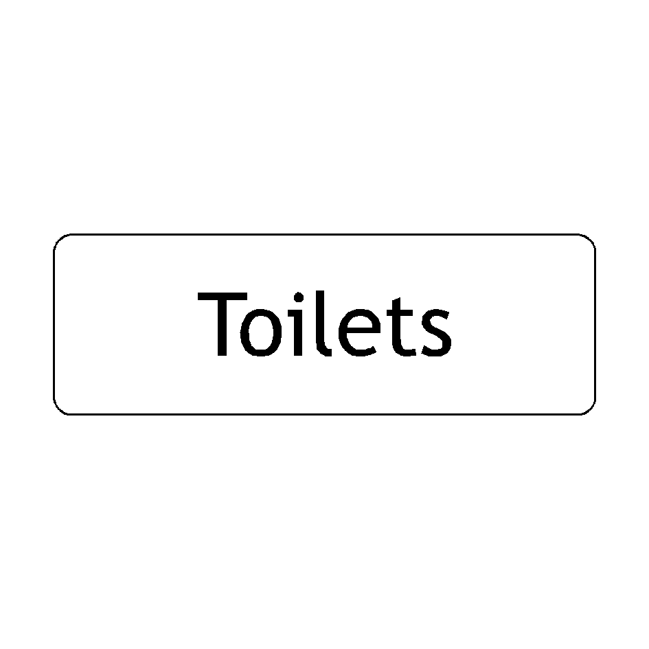 Toilets Door Sticker - Pack of 2 | Safety-Label.co.uk