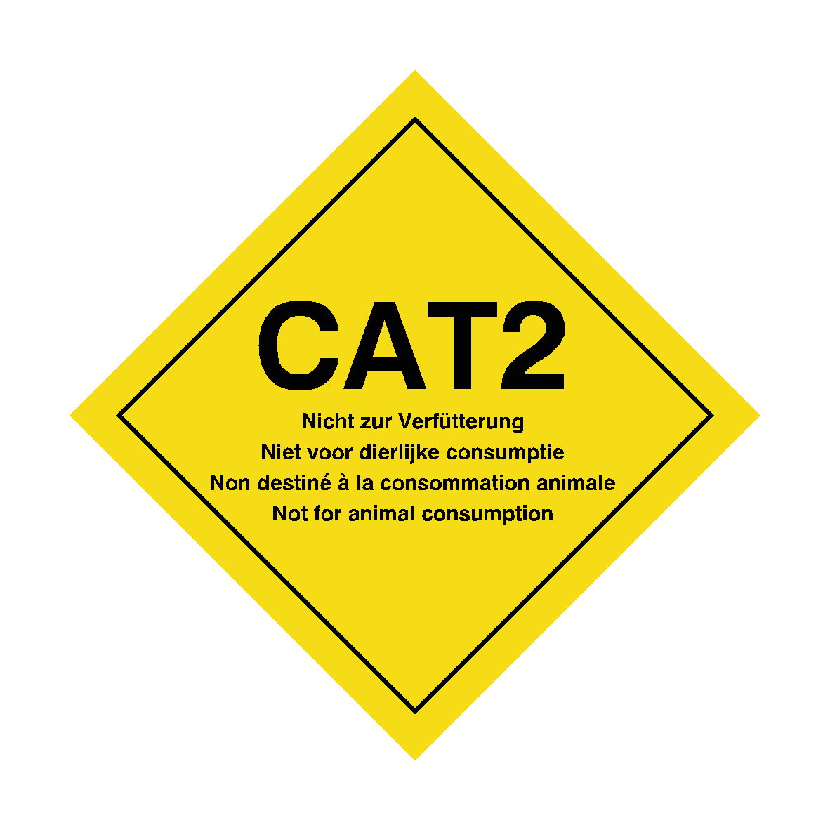 CAT2 Not For Animal Consumption Vehicle Sticker | Safety-Label.co.uk
