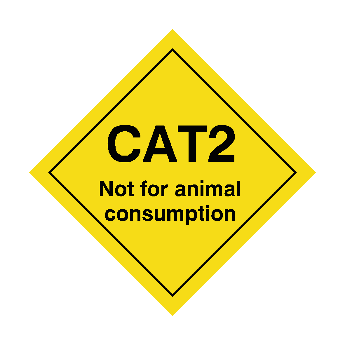 CAT2 Not For Animal Consumption Sticker