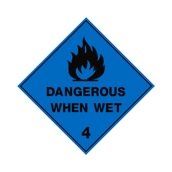Dangerous When Wet 4 Sign | Safety-Label.co.uk