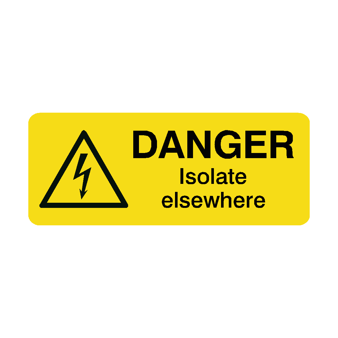 Isolate Elsewhere Labels Mini | Safety-Label.co.uk