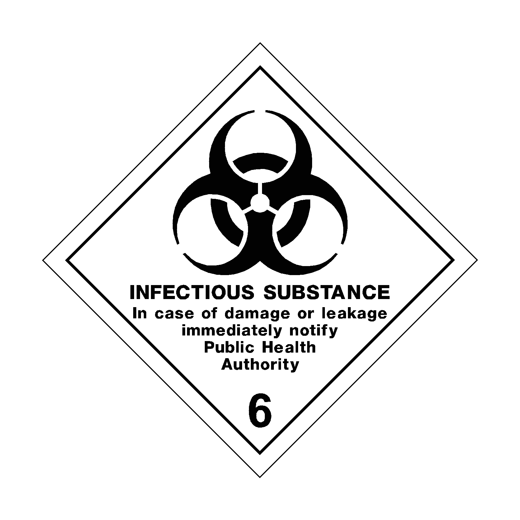 Infectious Substance 6 Sticker | Safety-Label.co.uk