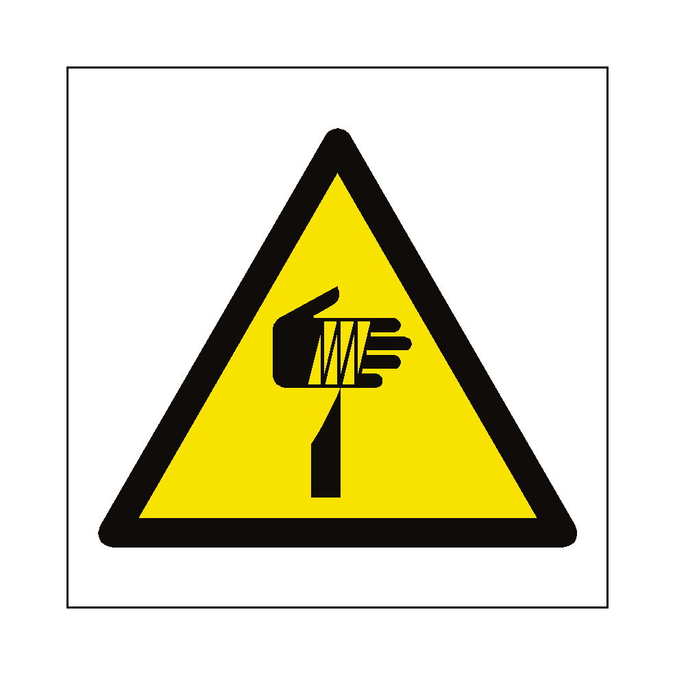 Sharp Hazard Symbol Sticker - Pack of 60 | Safety-Label.co.uk