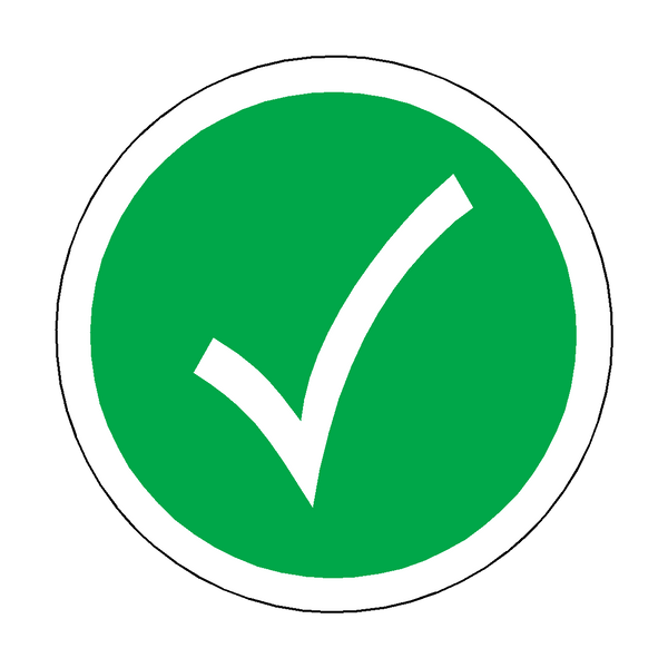 Safe Condition Tick Floor Marker Sticker