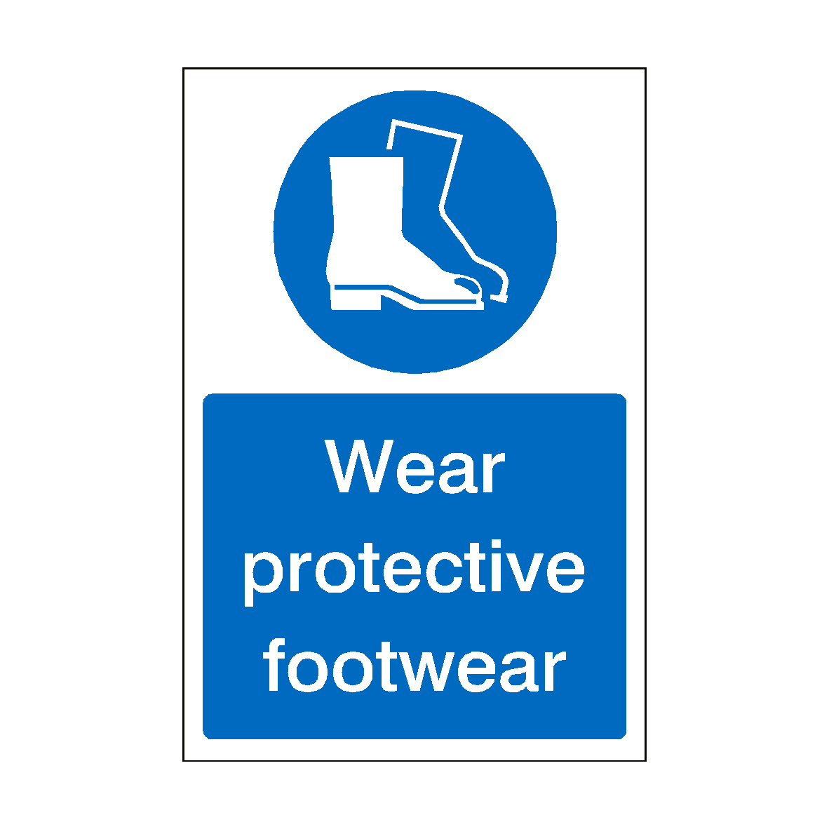 Wear Protective Footwear Sticker | Safety-Label.co.uk