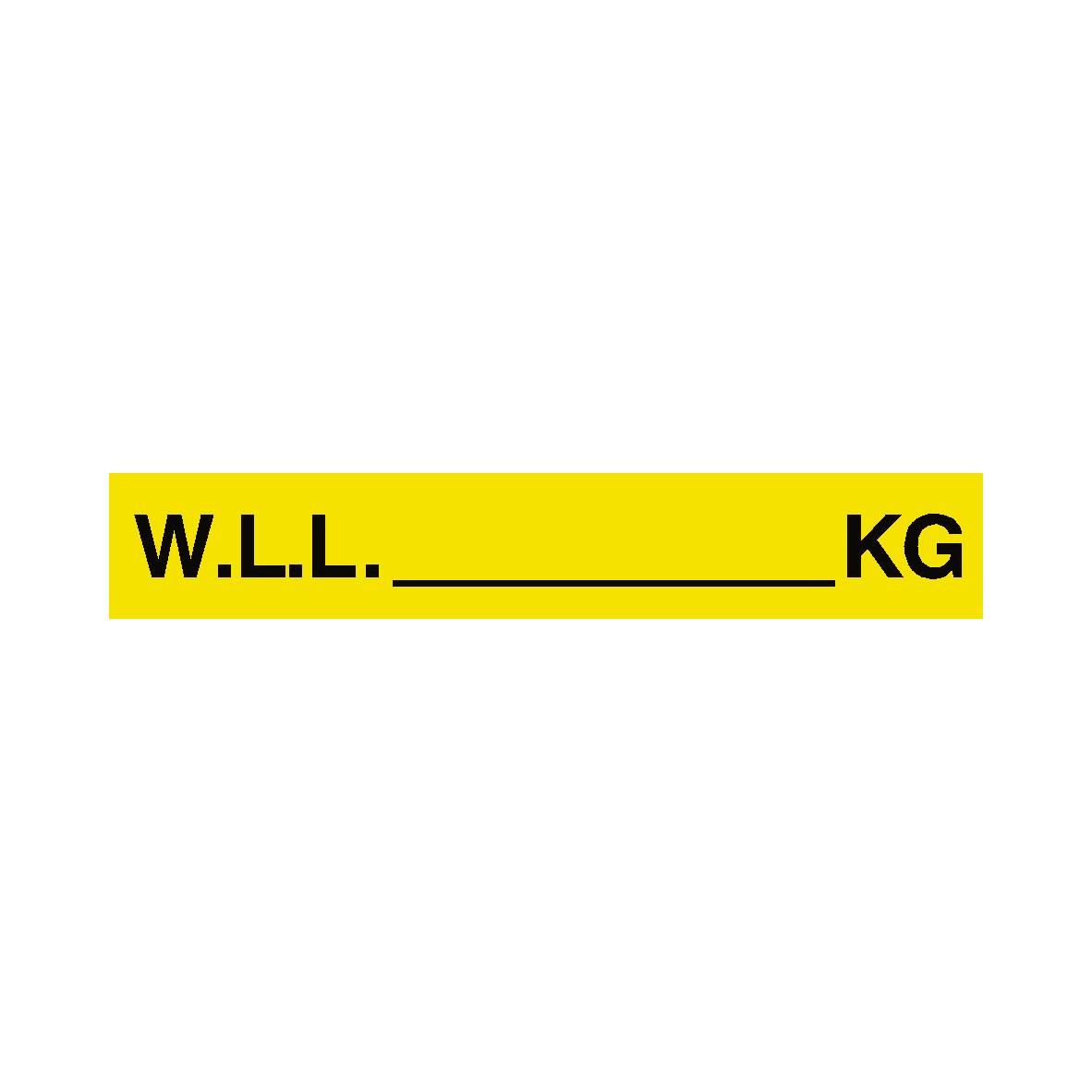 W.L.L Label Kg Yellow | Safety-Label.co.uk