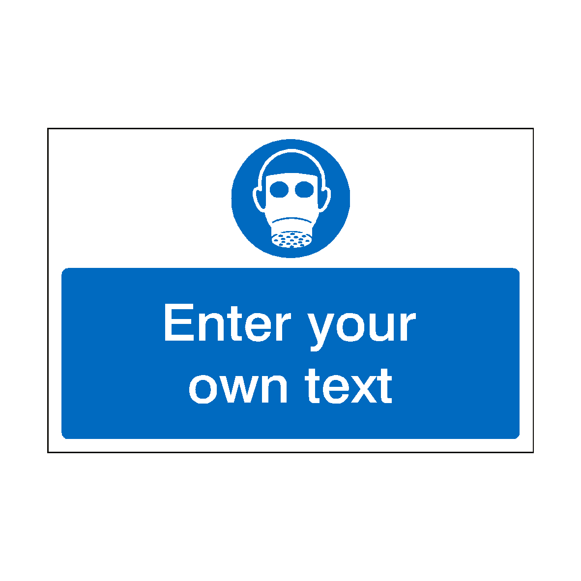 Wear Respiratory Protection Custom Safety Sticker | Safety-Label.co.uk