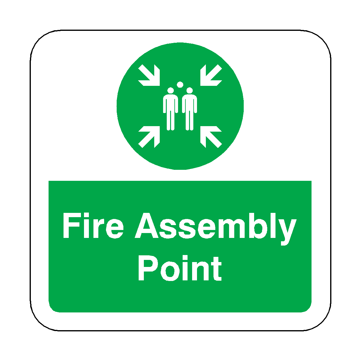 Fire Assembly Point Floor Graphics Sticker | Safety-Label.co.uk