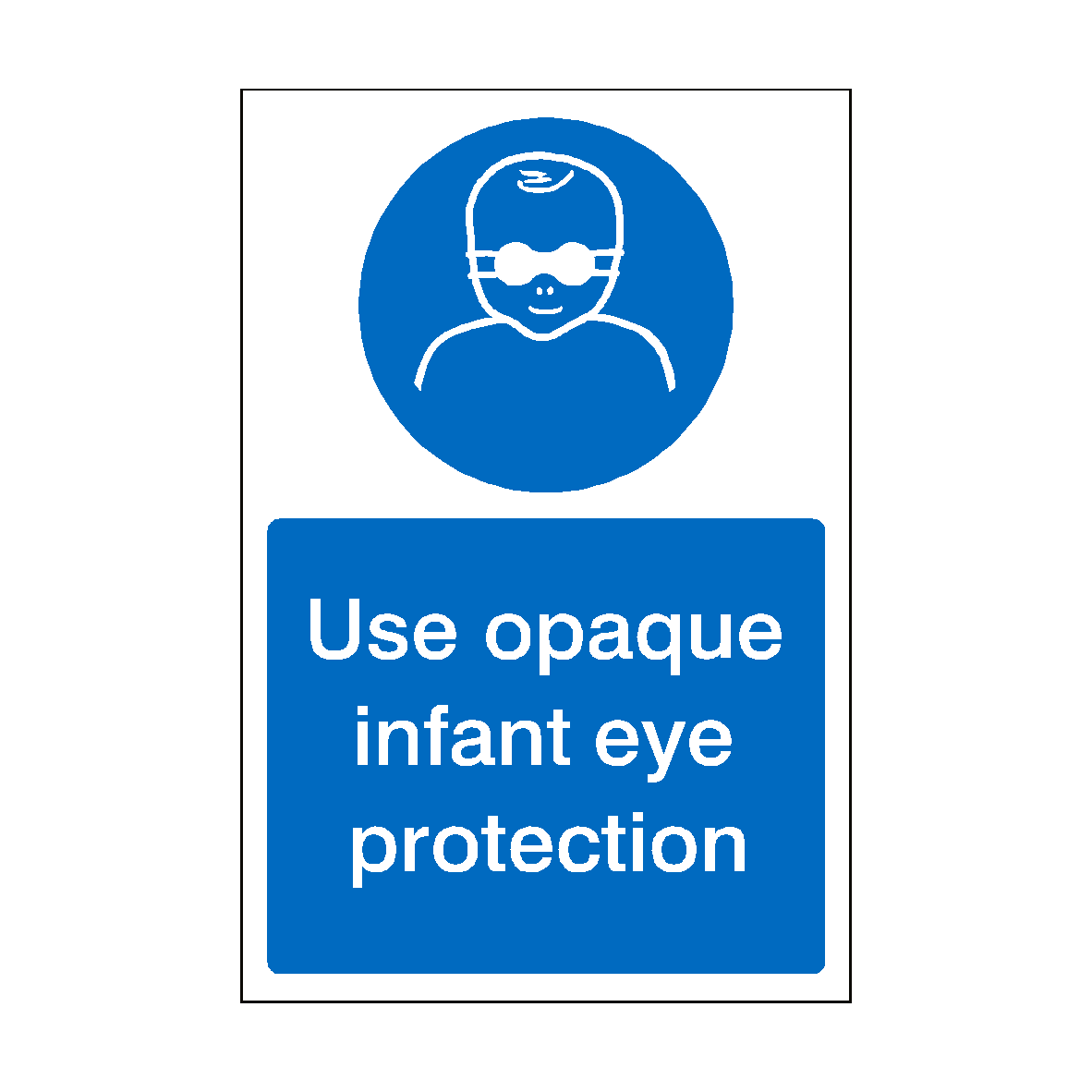 Use Infant Opaque Eye Protection Sticker | Safety-Label.co.uk
