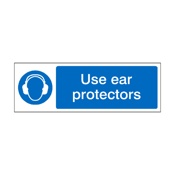 Use Ear Protectors Label | Safety-Label.co.uk