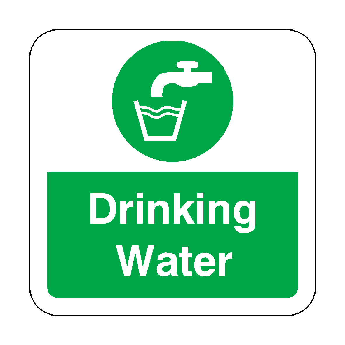 Drinking Water Floor Graphics Sticker | Safety-Label.co.uk