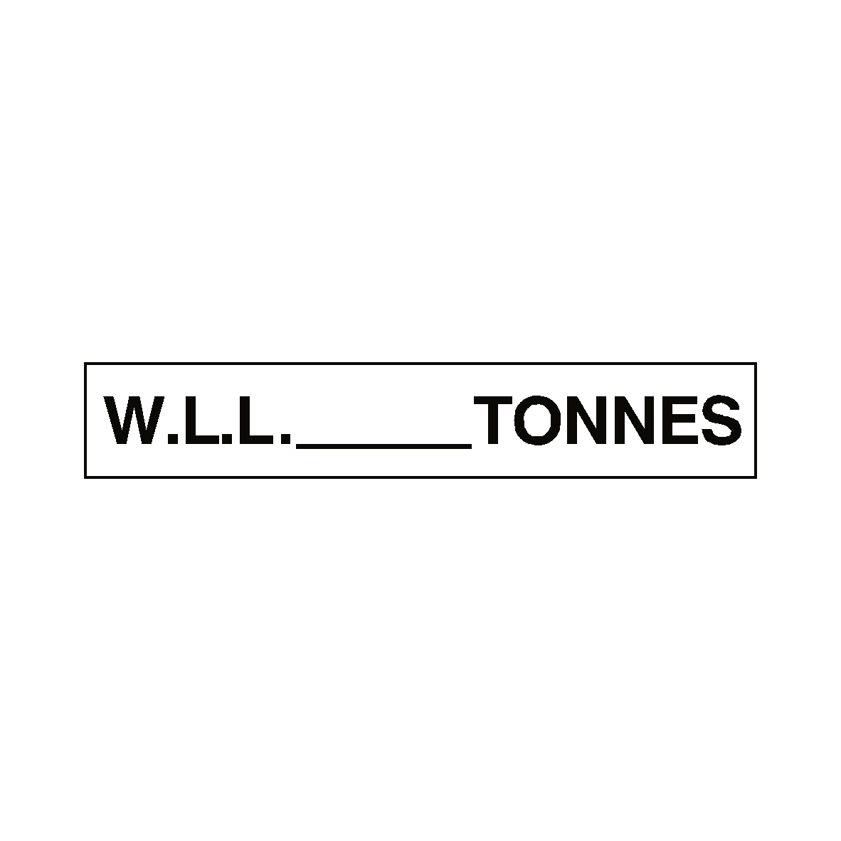 W.L.L Label Tonnes White | Safety-Label.co.uk