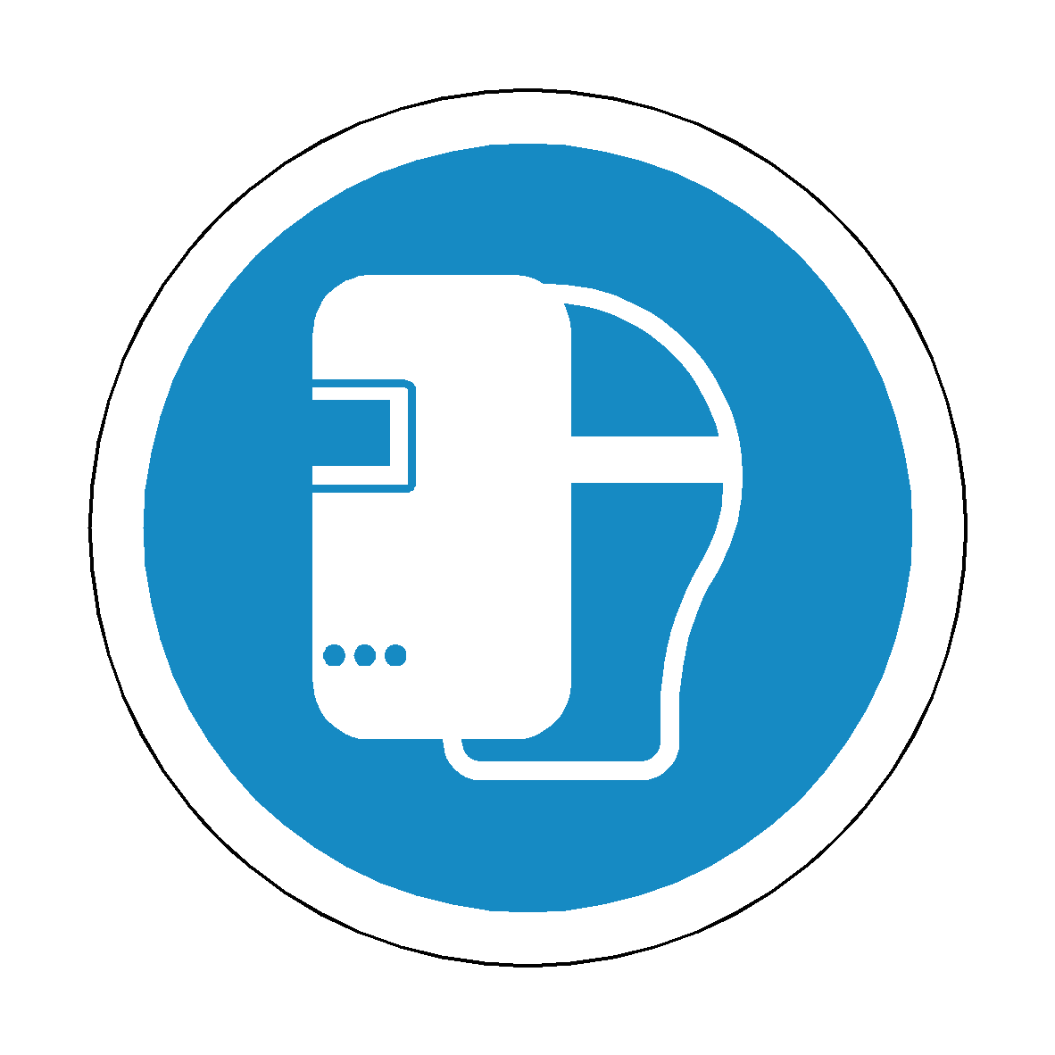Welding Mask Floor Marker Sticker | Safety-Label.co.uk