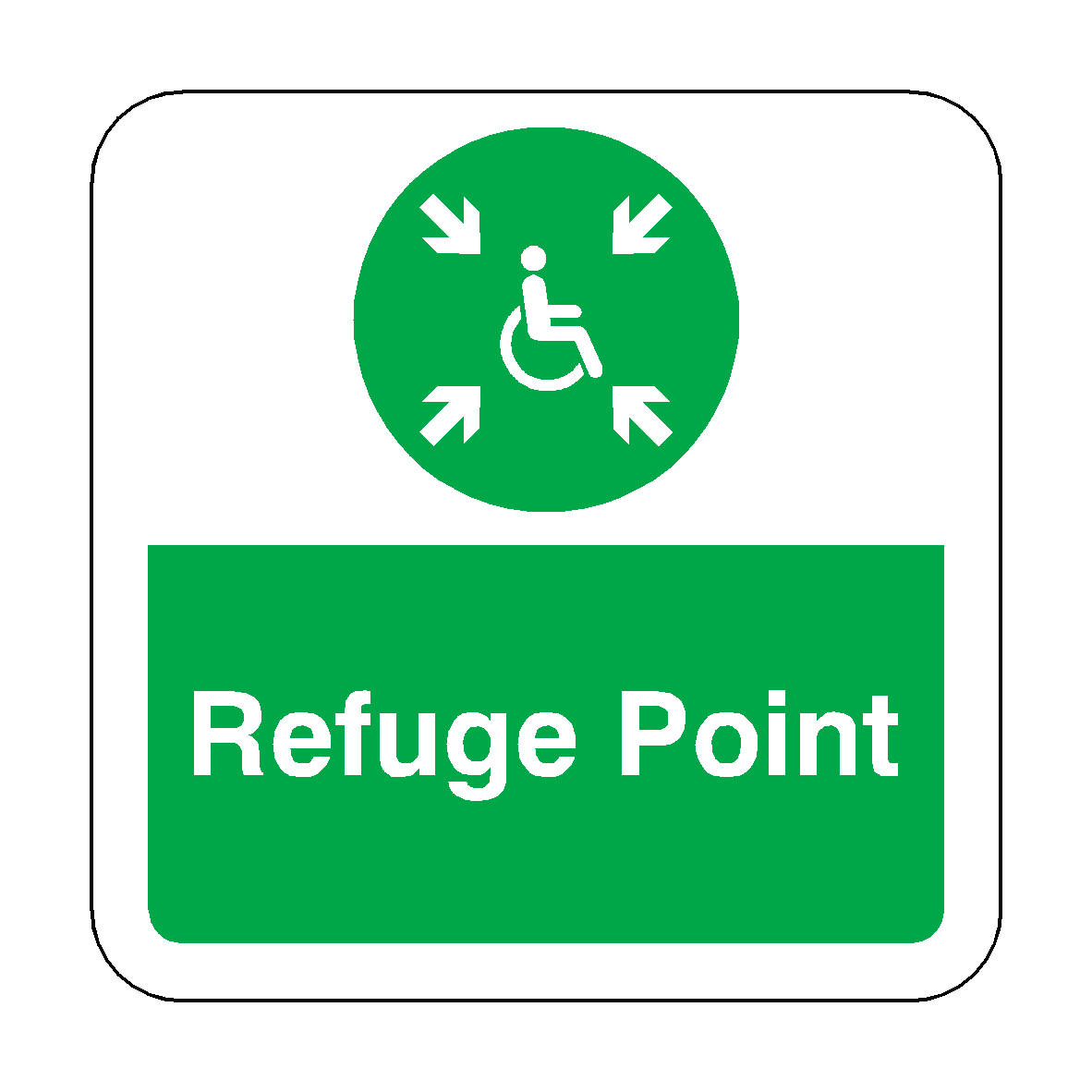 Refuge Point Floor Graphics Sticker | Safety-Label.co.uk