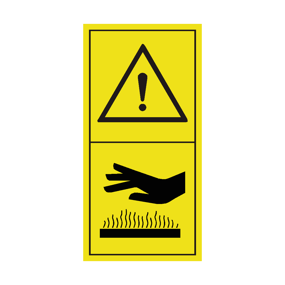 Warning Hot Surface Sticker | Safety-Label.co.uk