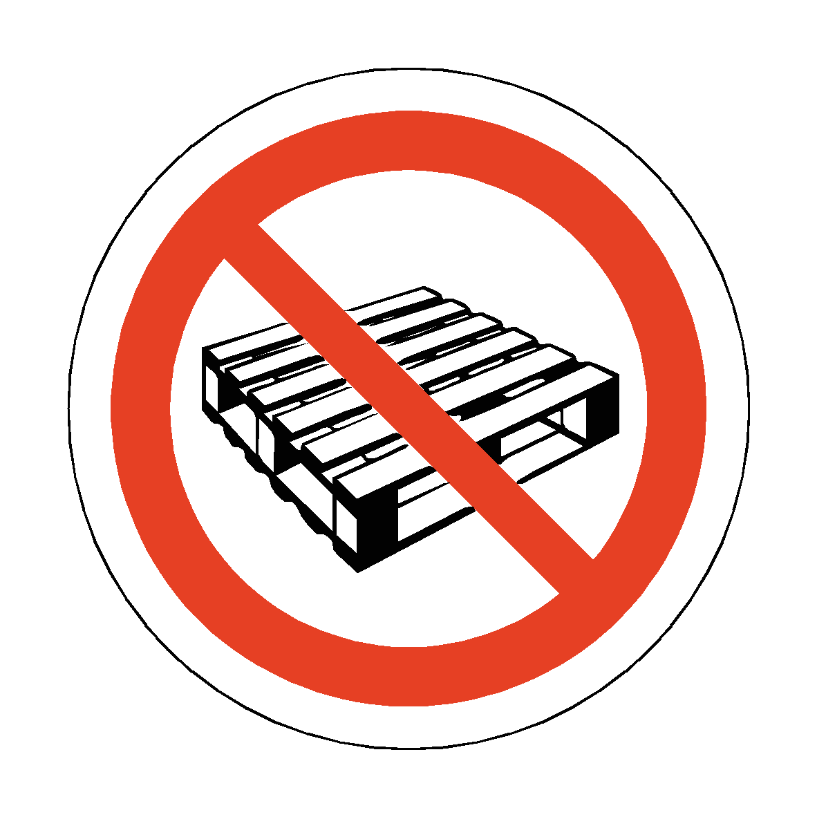 No Pallets Floor Marker Sticker | Safety-Label.co.uk