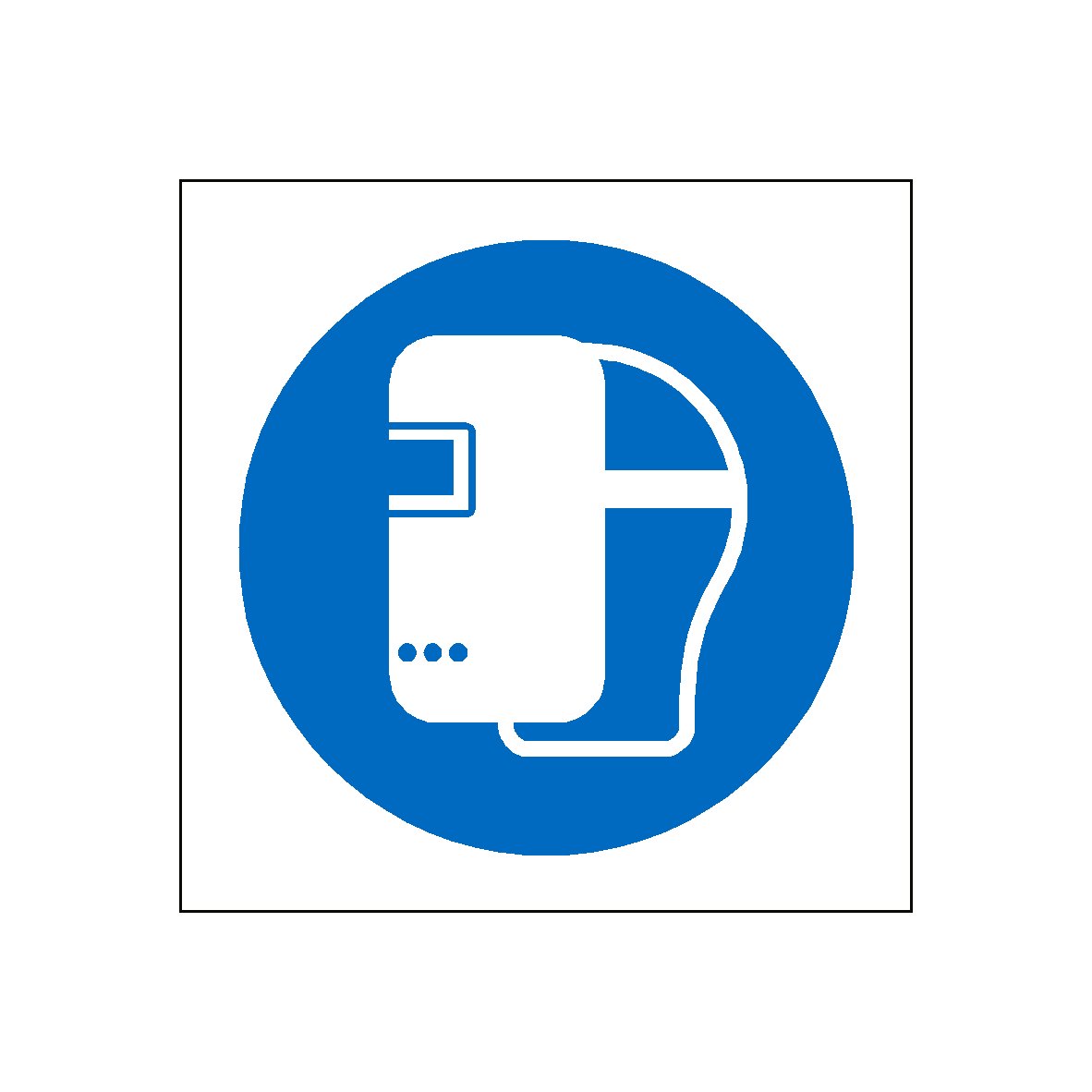 Wear Welding Mask Symbol Label | Safety-Label.co.uk