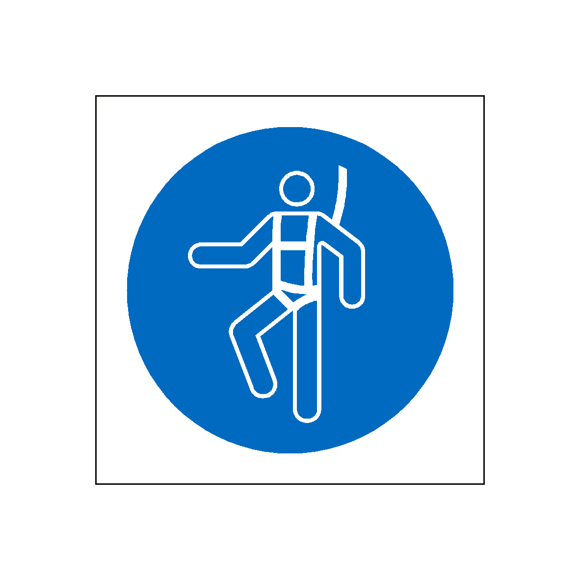Wear Safety Harness Symbol Label | Safety-Label.co.uk