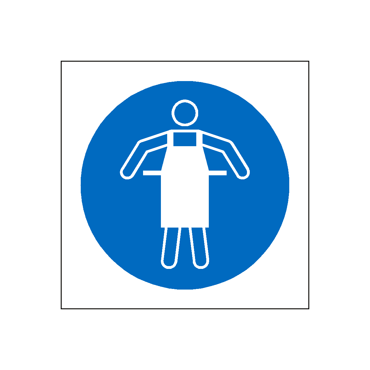 Use Protective Apron Symbol Label | Safety-Label.co.uk