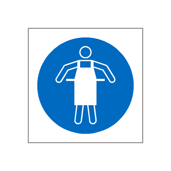 Use Protective Apron Symbol Label | Safety-Label.co.uk