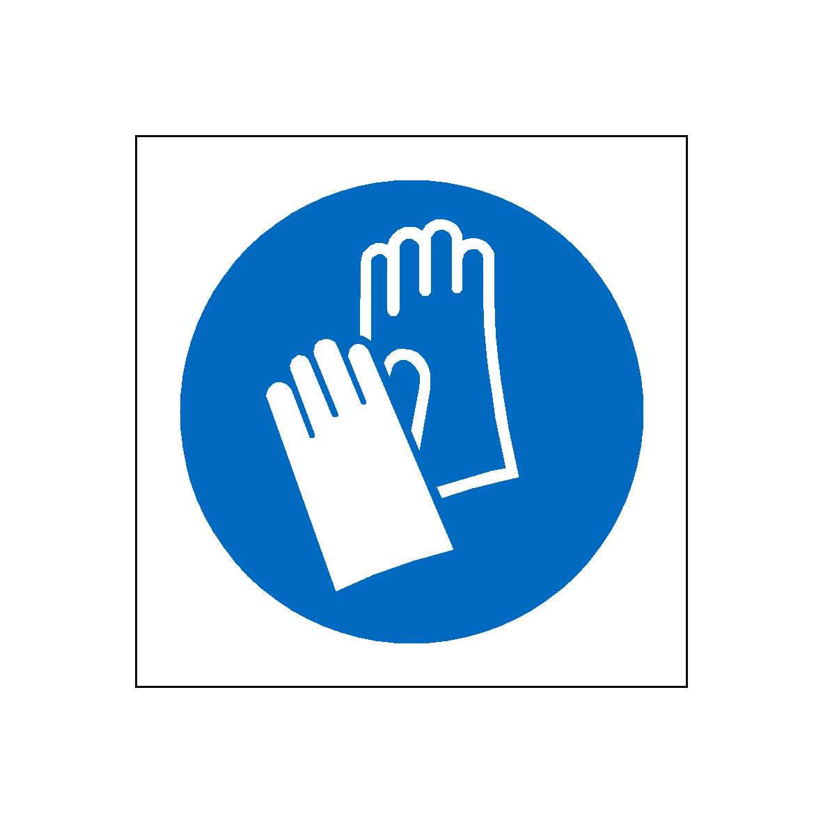 Wear Protective Gloves Symbol Label | Safety-Label.co.uk
