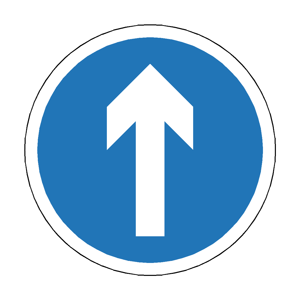 Blue Arrow Floor Sticker | Safety-Label.co.uk