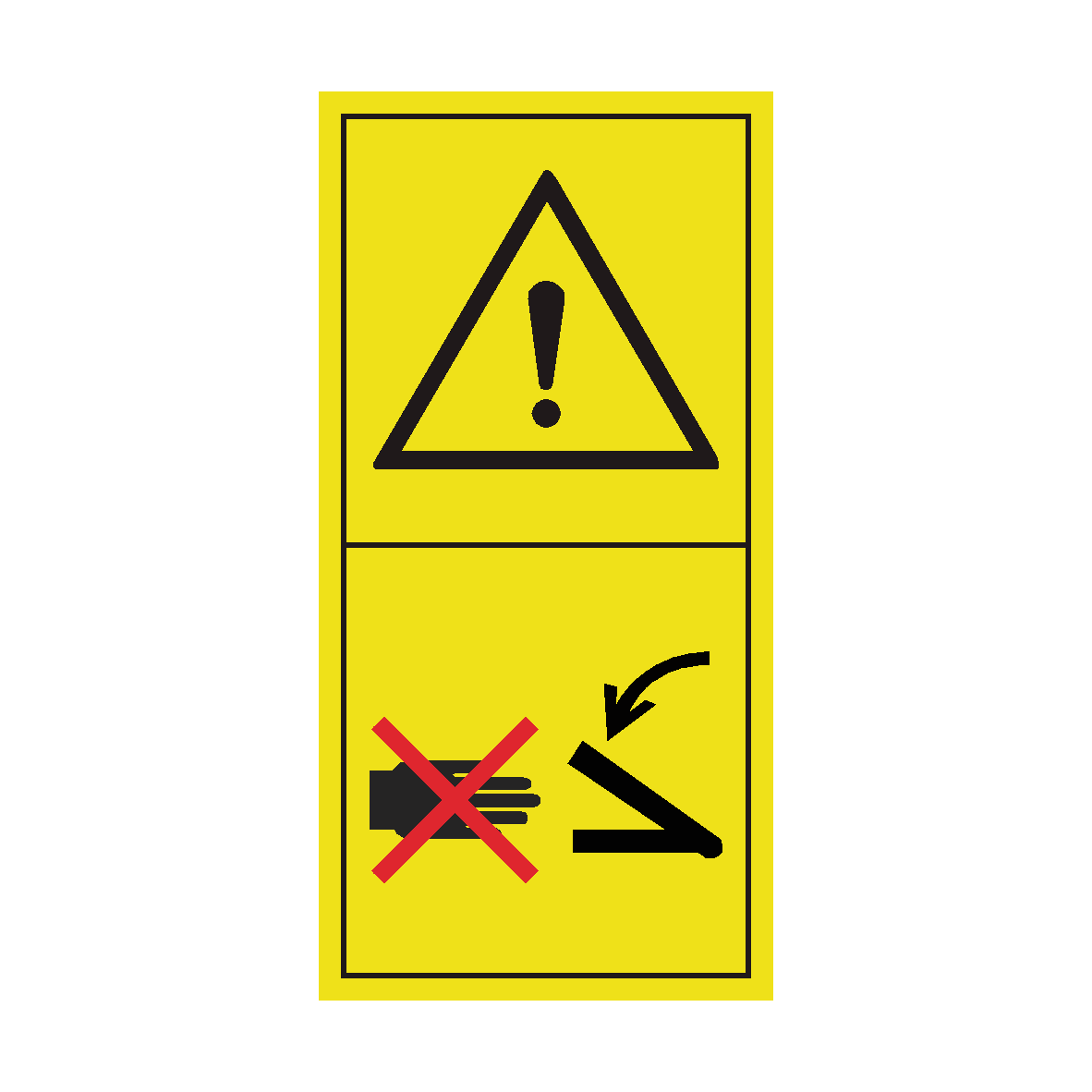 Warning Crushing Danger Area Sticker | Safety-Label.co.uk