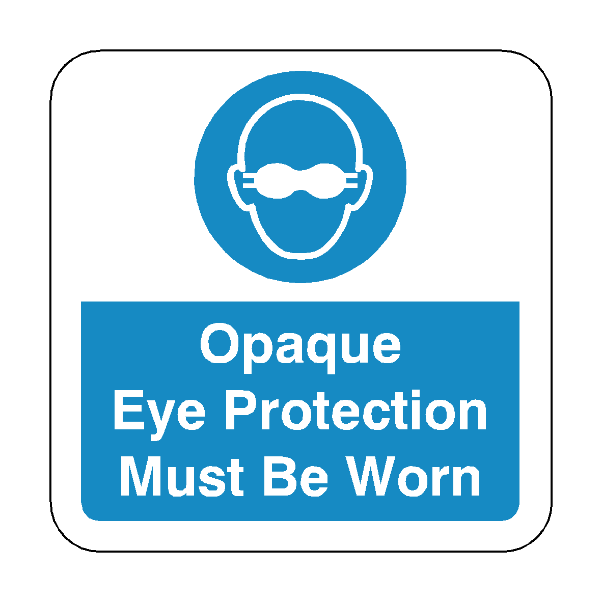 Opaque Eye Protection Must Be Worn Floor Graphics Sticker | Safety ...