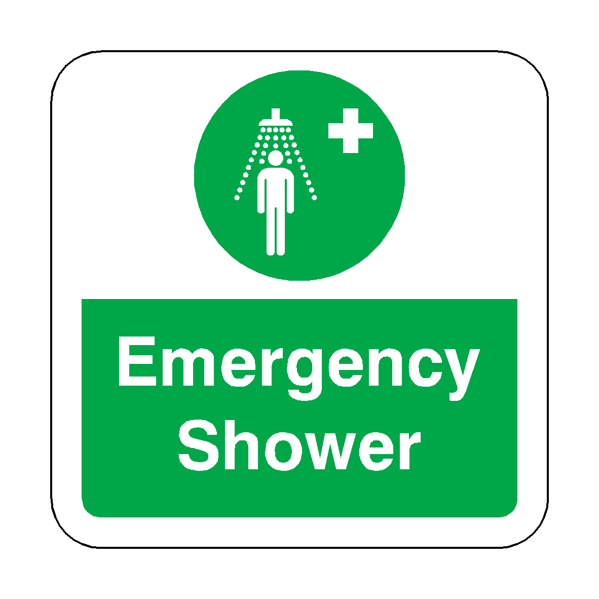 Emergency Shower Floor Graphics Sticker | Safety-Label.co.uk