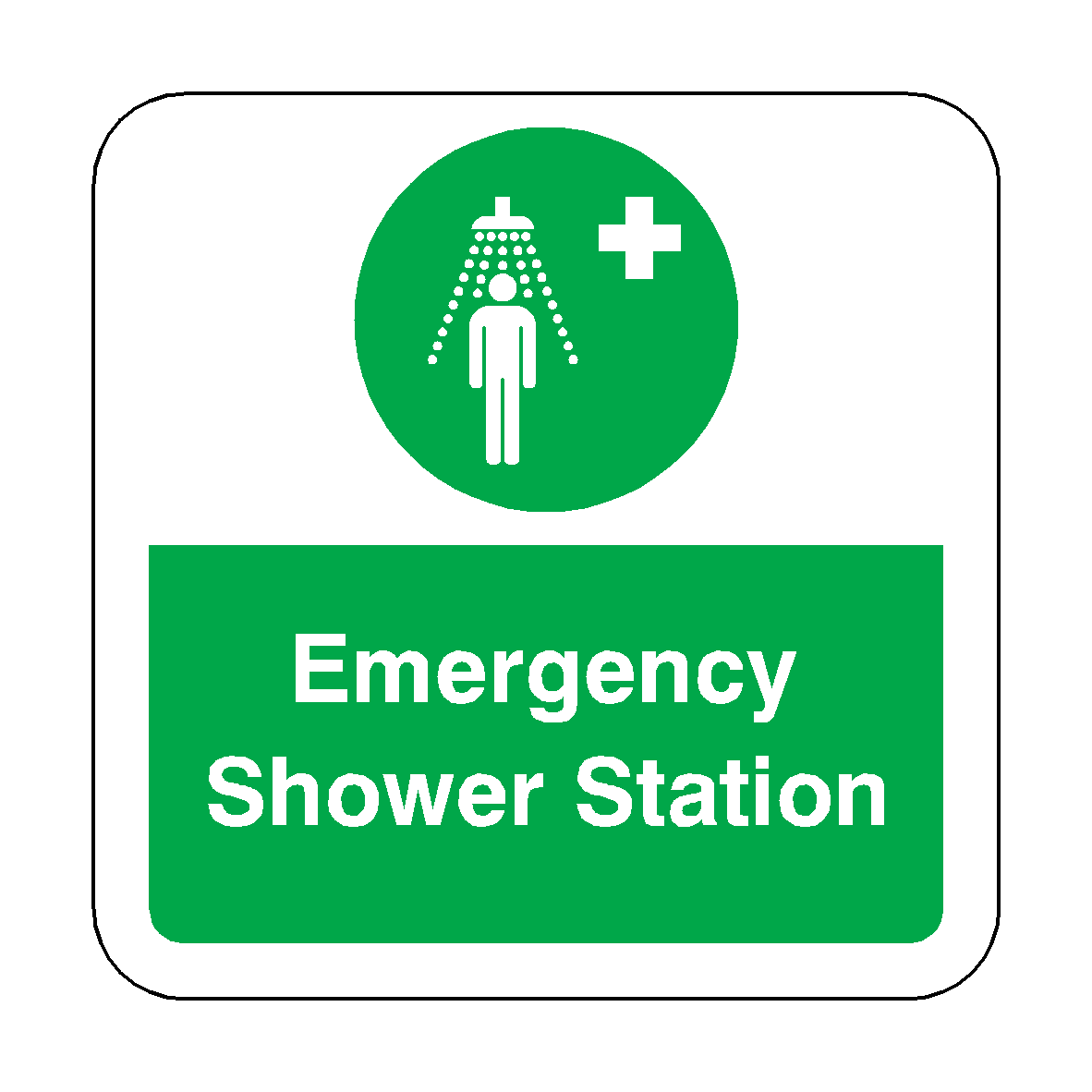 Emergency Shower Station Floor Graphics Sticker