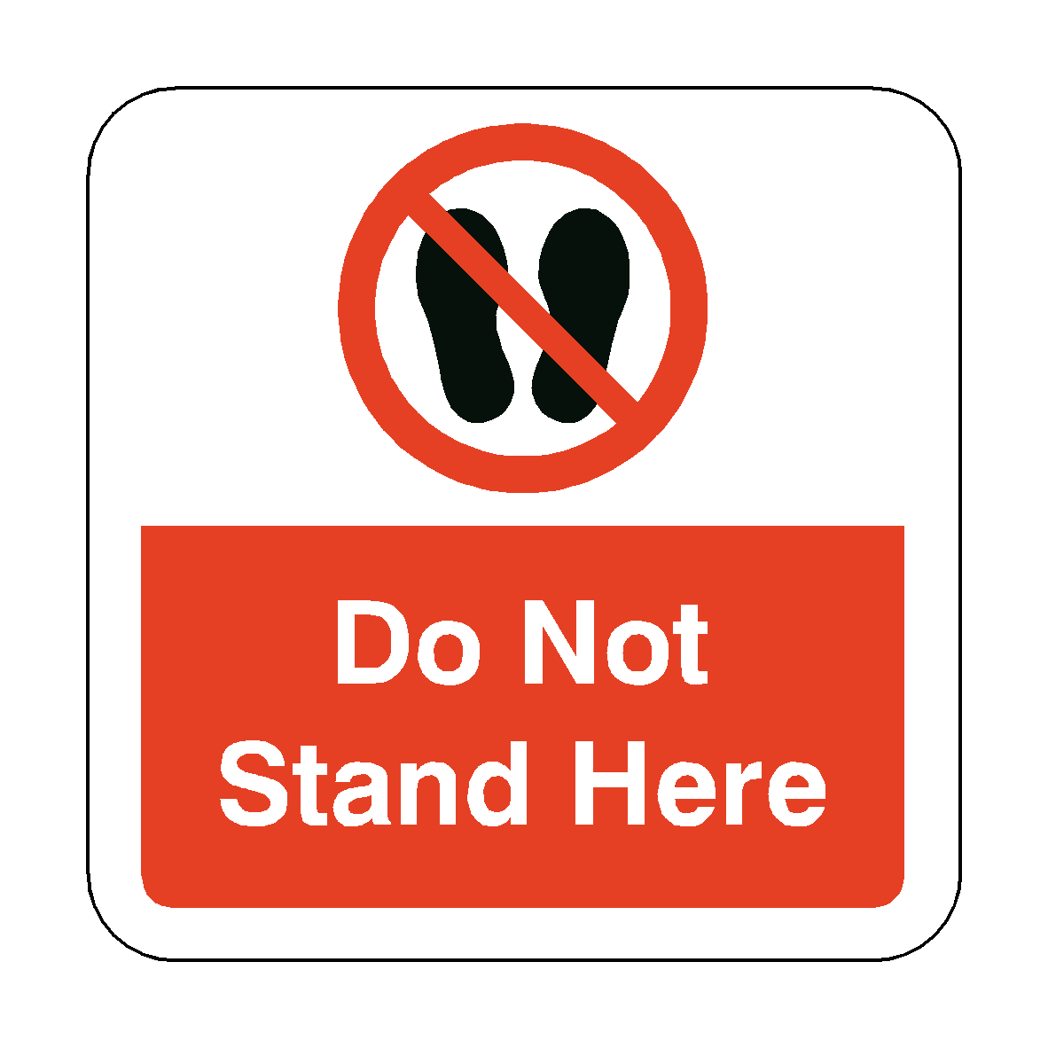 Do Not Stand Here Floor Graphics Sticker | Safety-Label.co.uk