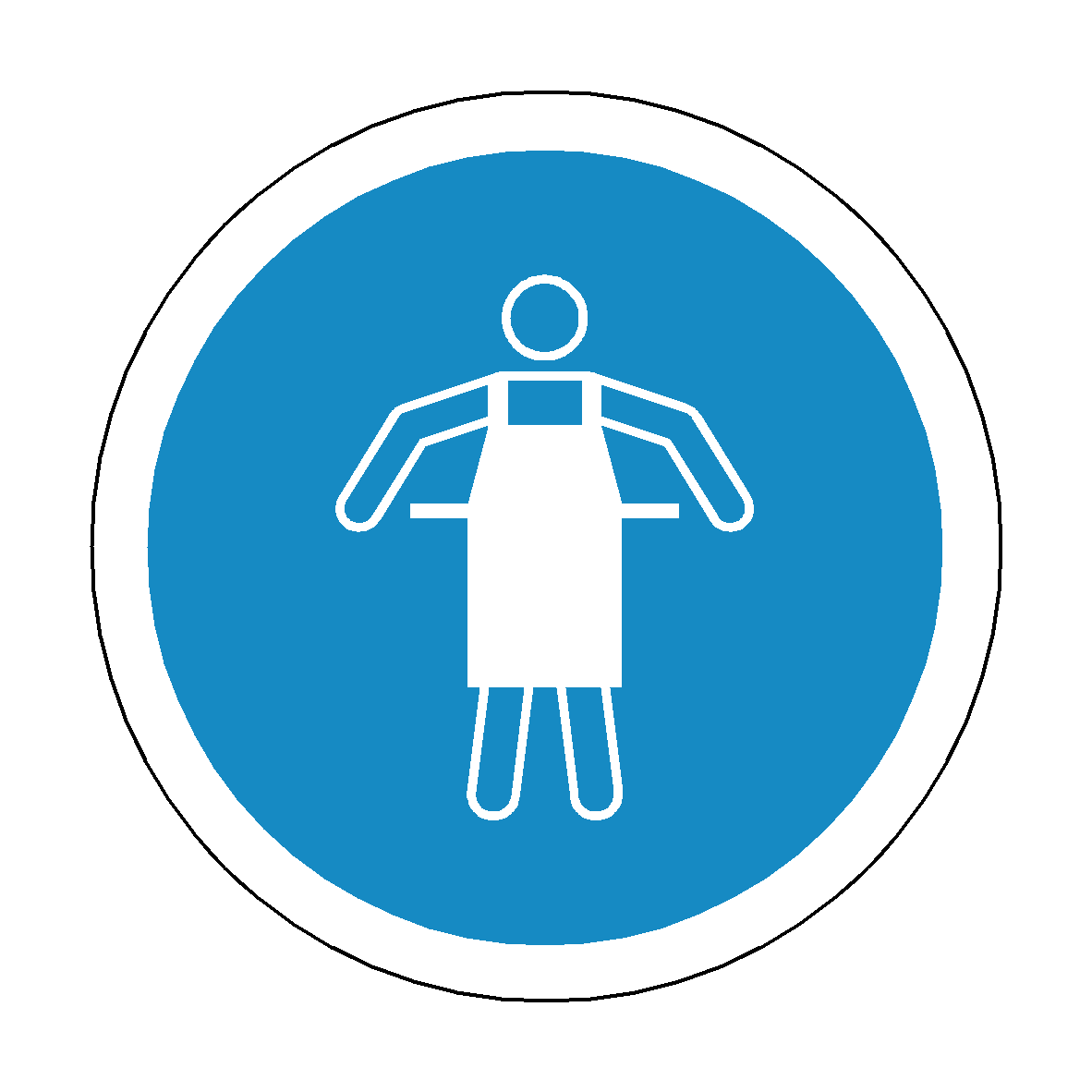 Protective Apron Floor Marker Sticker | Safety-Label.co.uk