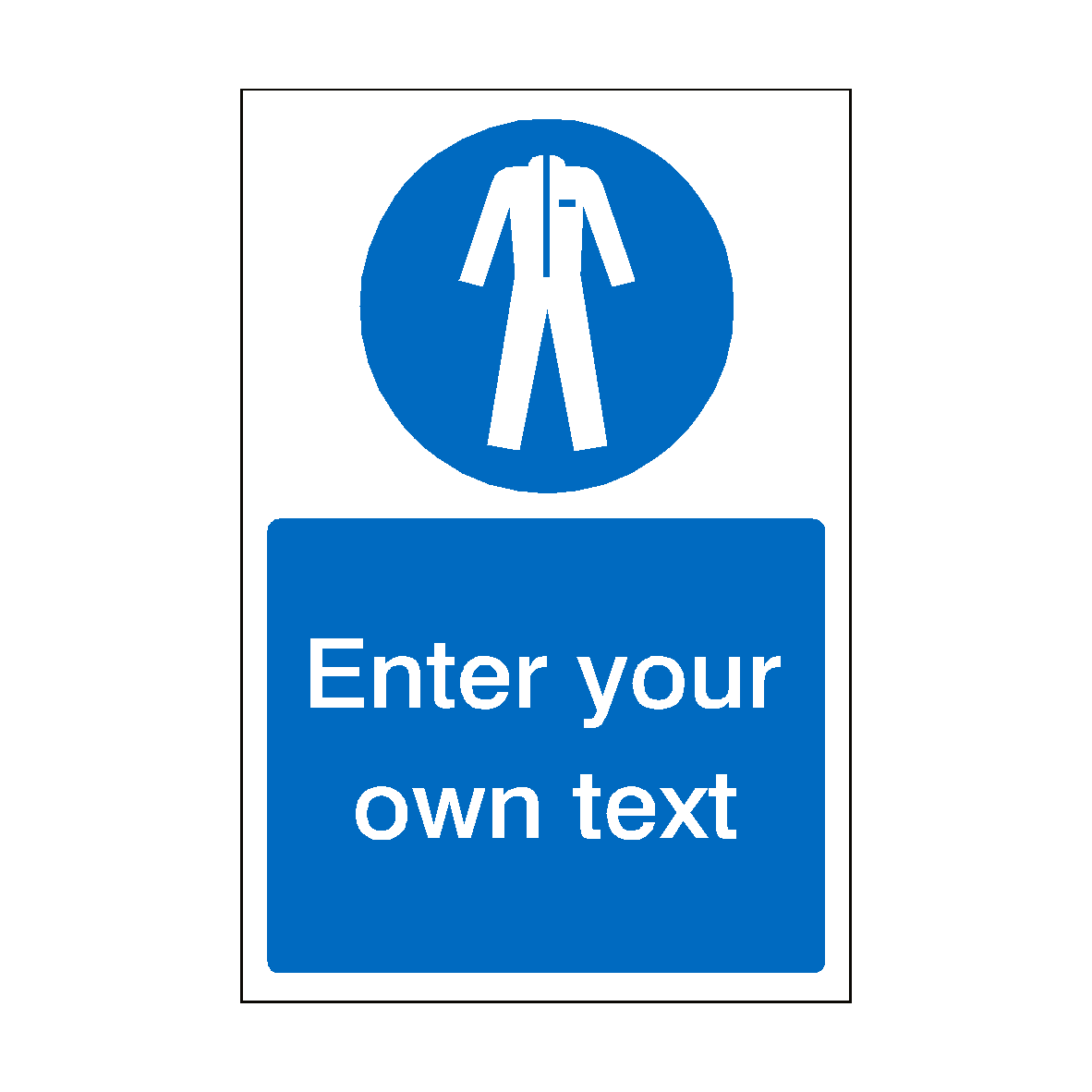 Wear Protective Clothing Custom Sticker | Safety-Label.co.uk