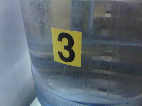 Yellow Number 3 Sticker | Safety-Label.co.uk