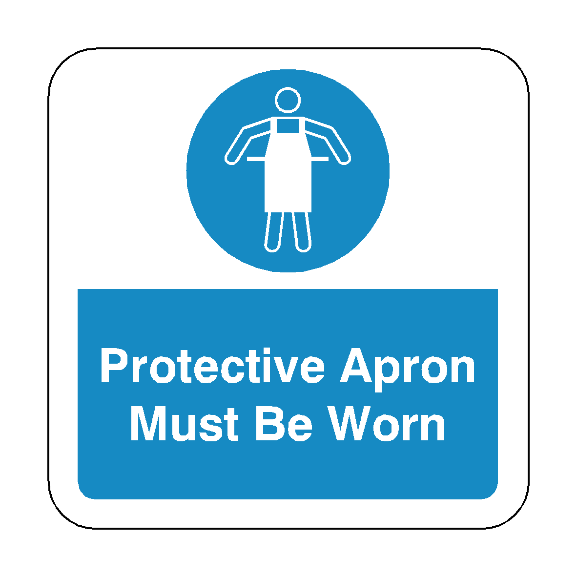 Protective Apron Must Be Worn Floor Graphics Sticker | Safety-Label.co.uk