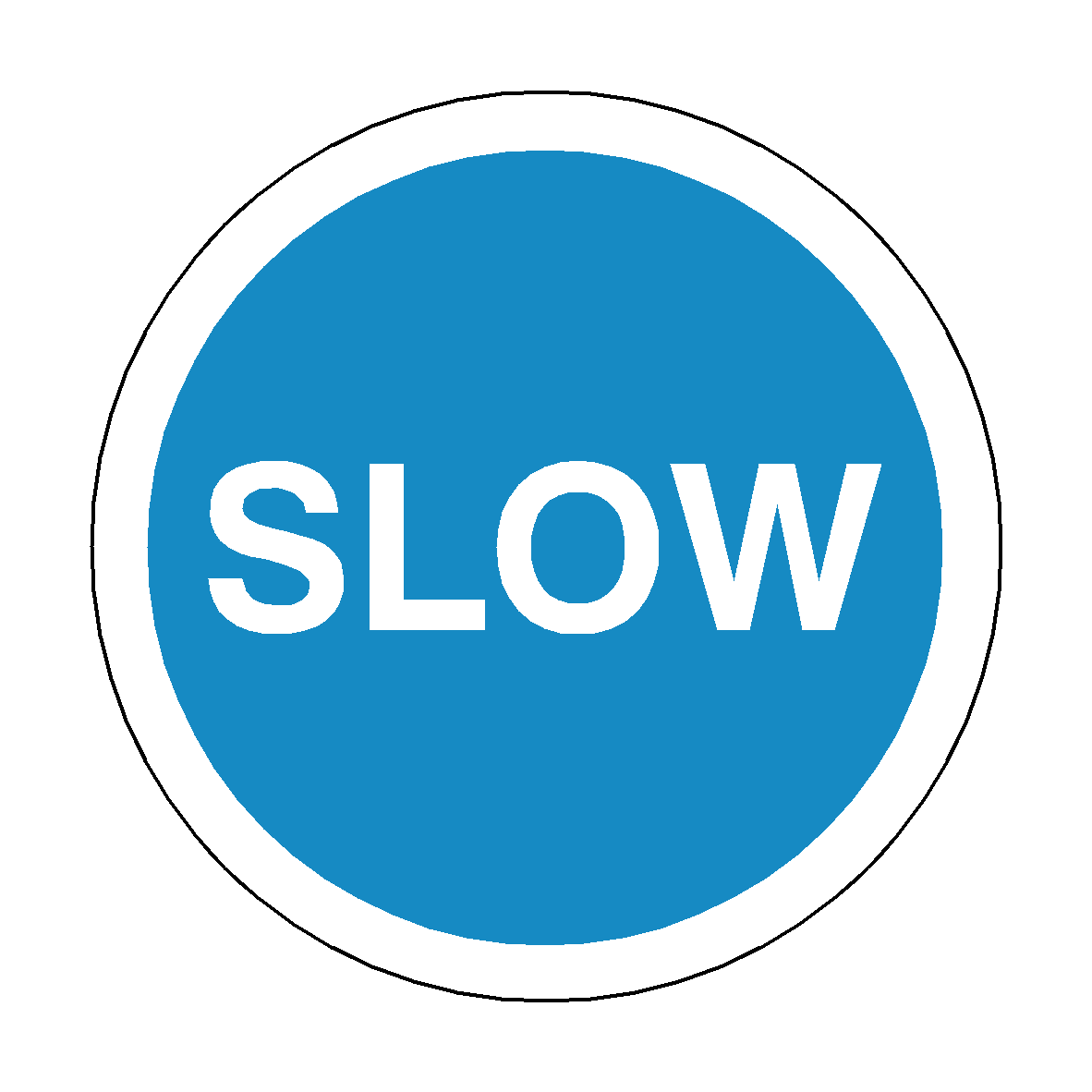 SLOW Floor Marker Sticker | Safety-Label.co.uk