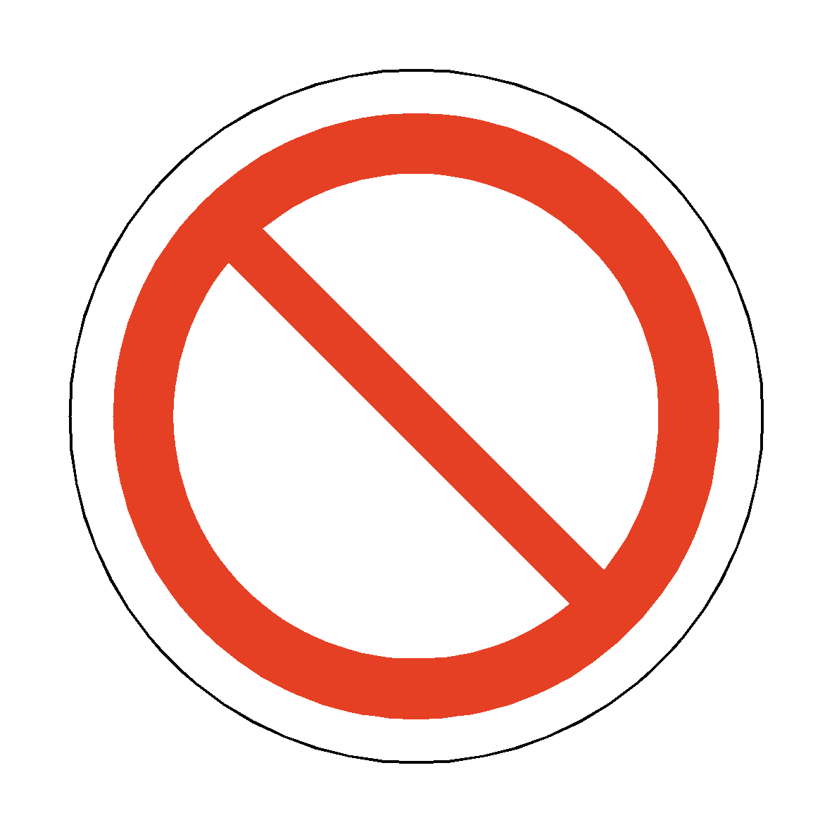 Prohibition Symbol Floor Marker Sticker | Safety-Label.co.uk