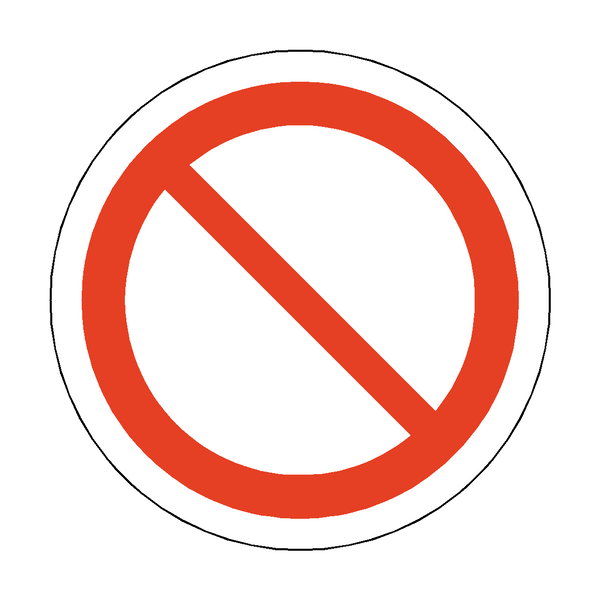 Prohibition Symbol Floor Marker Sticker | Safety-Label.co.uk