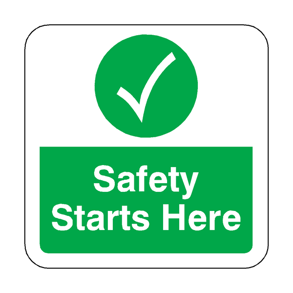 Safety Starts Here Floor Graphics Sticker | Safety-Label.co.uk