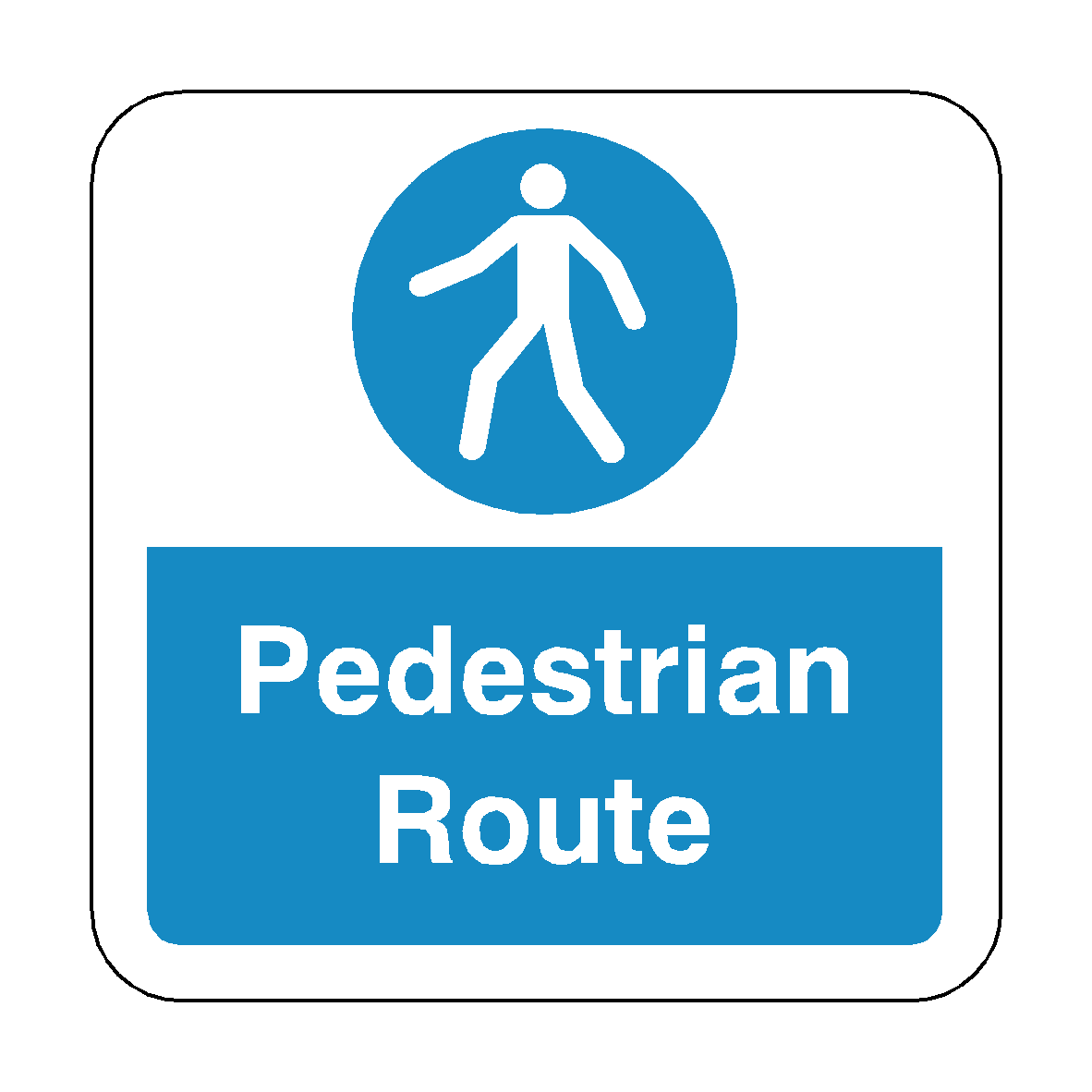 Pedestrian Route Floor Graphics Sticker | Safety-Label.co.uk