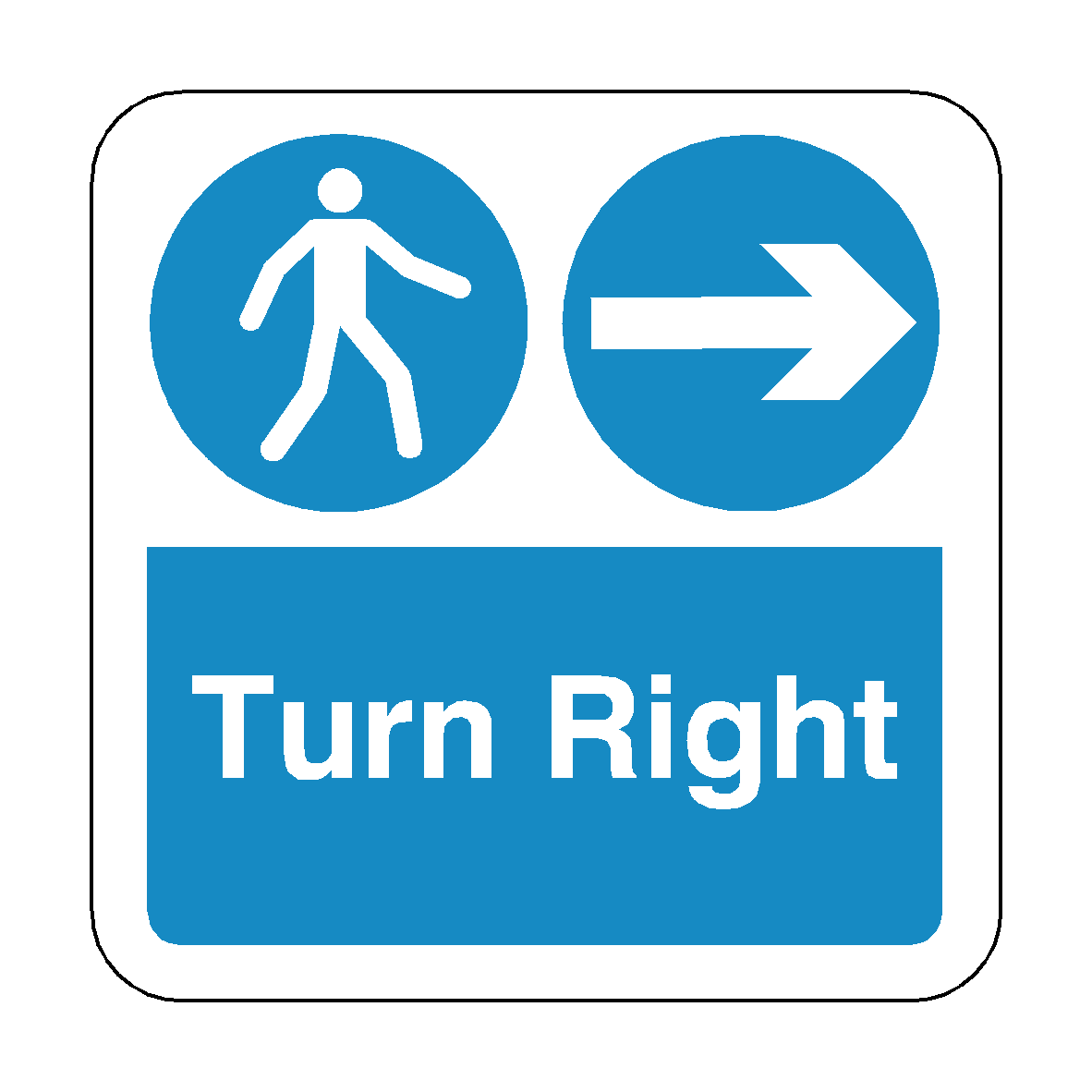 Turn Right Floor Graphics Sticker