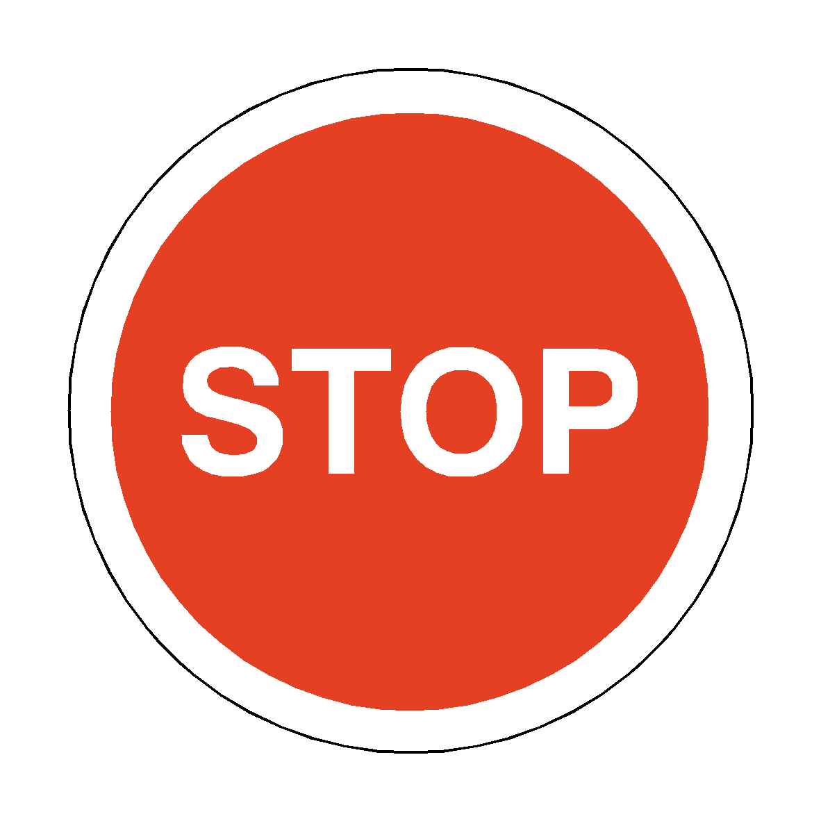 STOP Floor Marker Sticker
