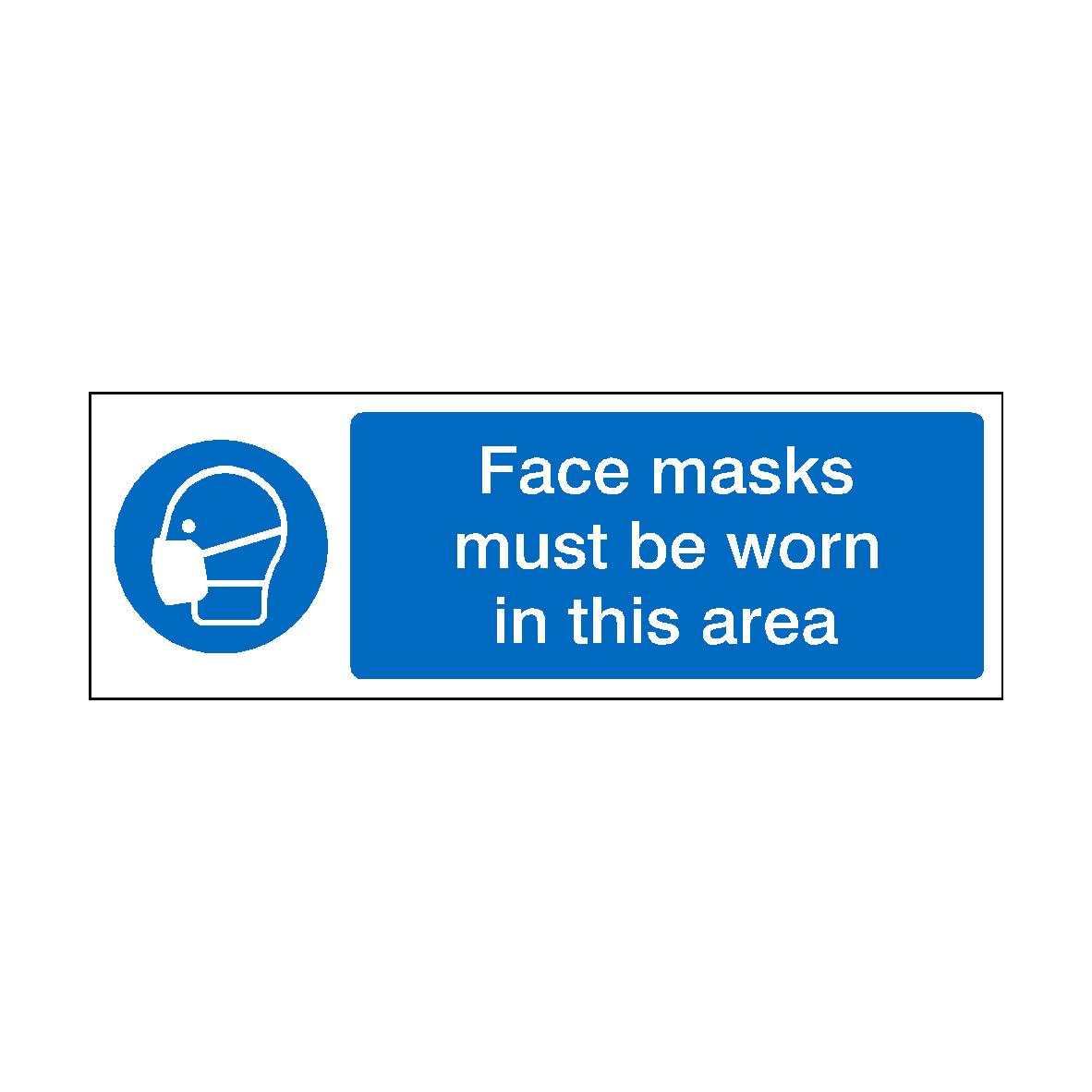 Face Masks Must Be Worn In This Area Label | Safety-Label.co.uk