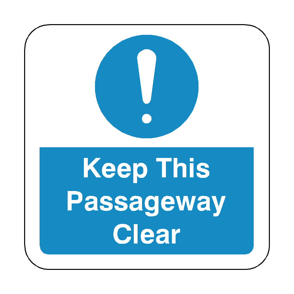 Keep This Passageway Clear Floor Graphics Sticker | Safety-Label.co.uk