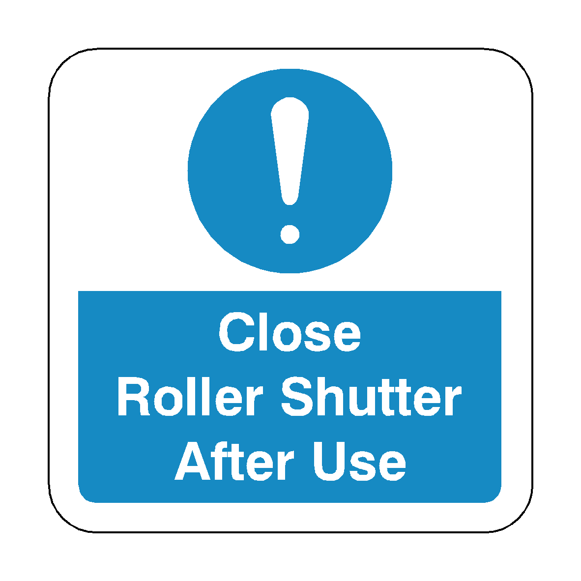 Close Roller Shutter After Use Floor Graphics Sticker | Safety-Label.co.uk