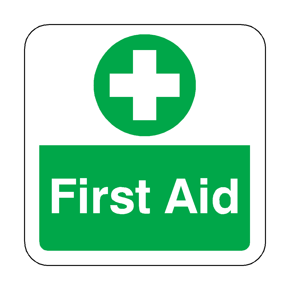 First Aid Floor Graphics Sticker | Safety-Label.co.uk