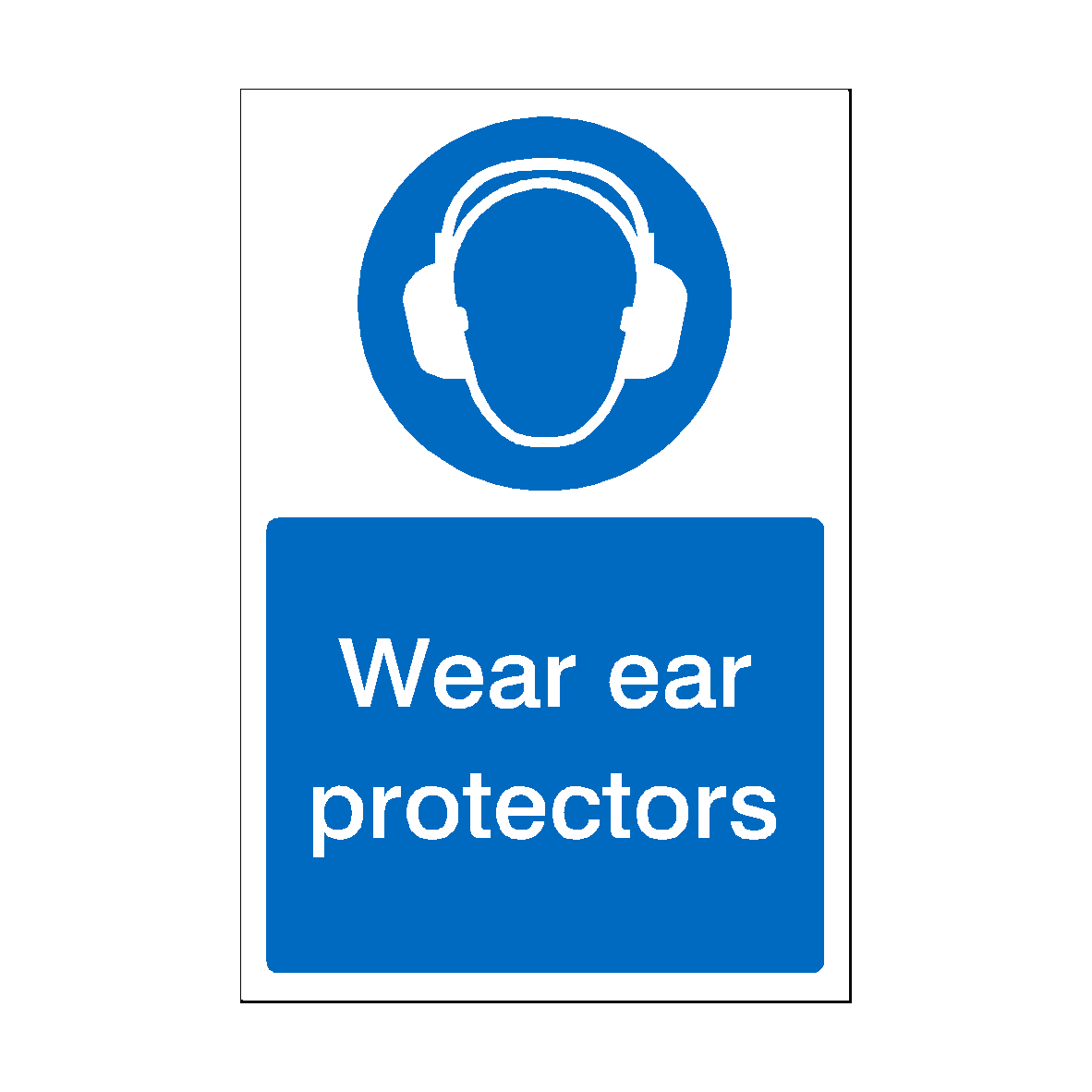 Wear Ear Protectors Sticker | Safety-Label.co.uk